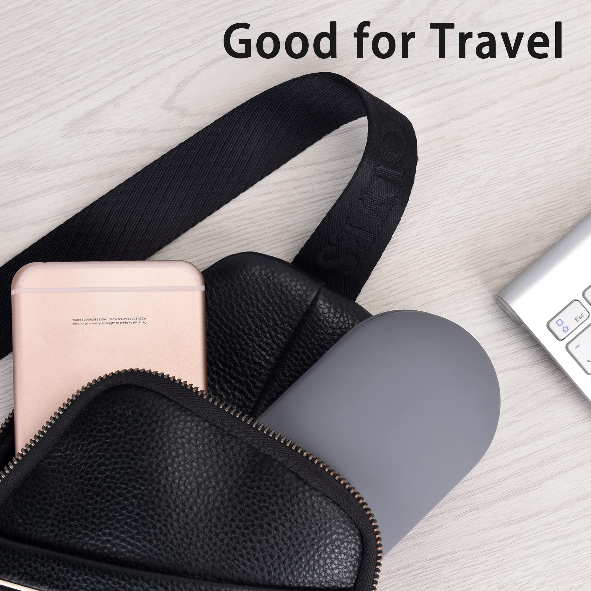 Muf 2 in 1 Contact Lens Case and Glasses Case,Double Sided Dual Use Design,Leak Proof & Portable,Tweezer and Contact Lens Solution Bottle Included for Travel Kit(Grey)