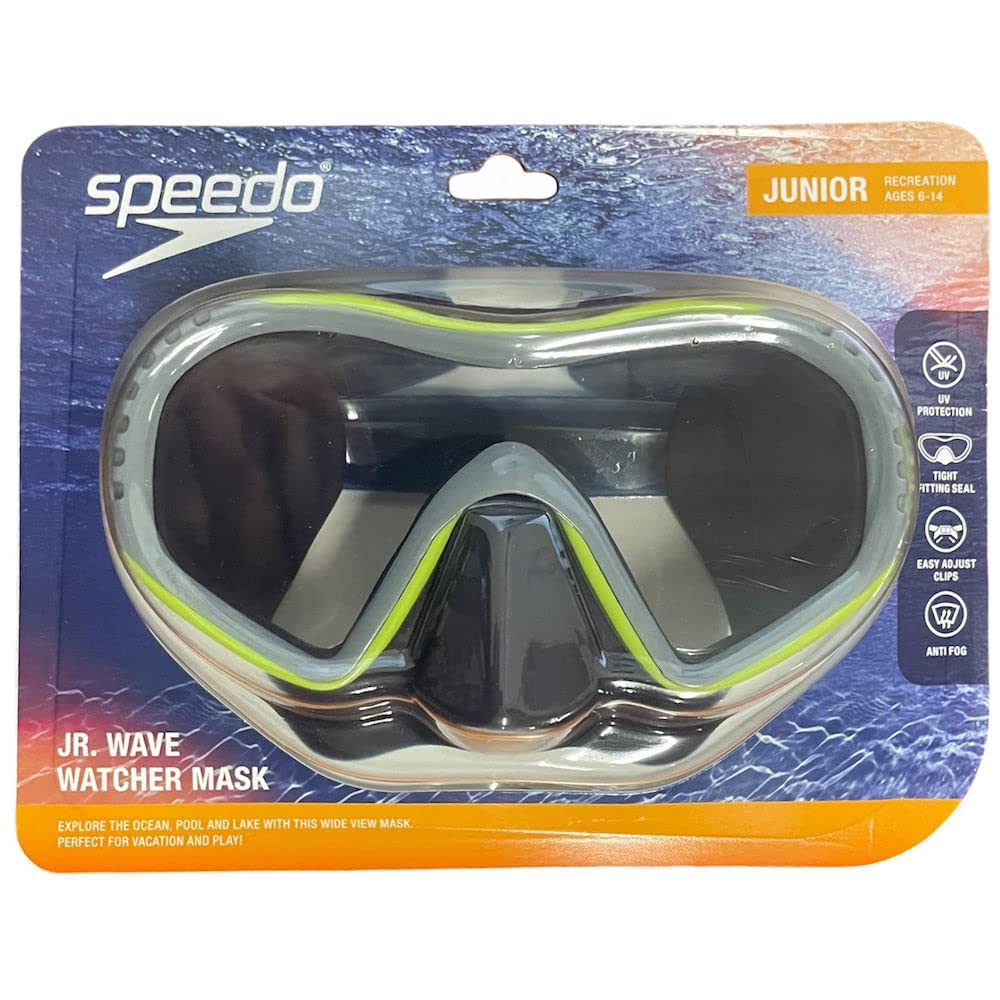 Speedo Junior Windward Swim Mask - Lime/Clear