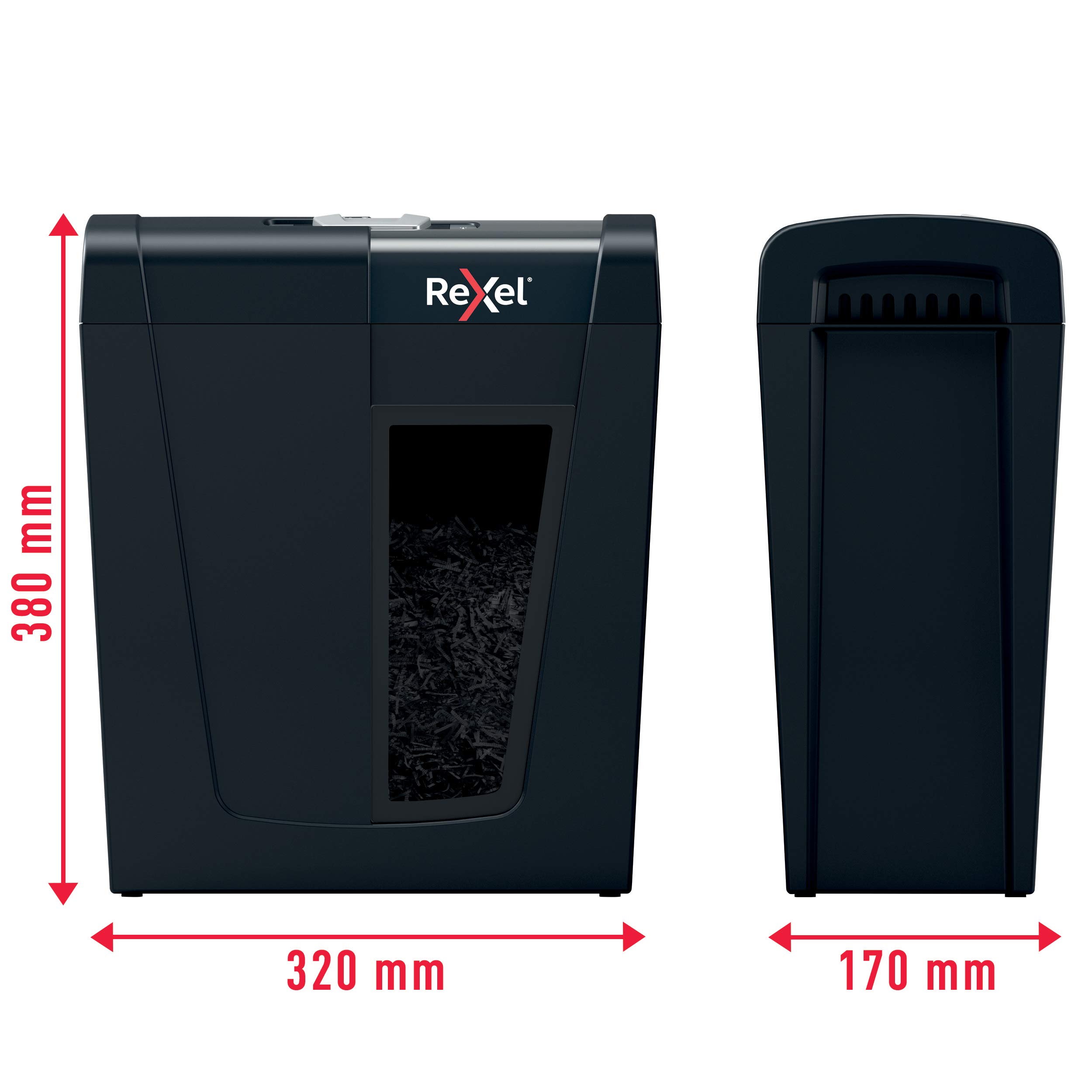 Rexel X8 Cross Cut Paper Shredder, Shreds 8 Sheets, P4 Security, Home/Home Office, 14 Litre Removable Bin, Quiet and Compact, Secure Range, 2020123