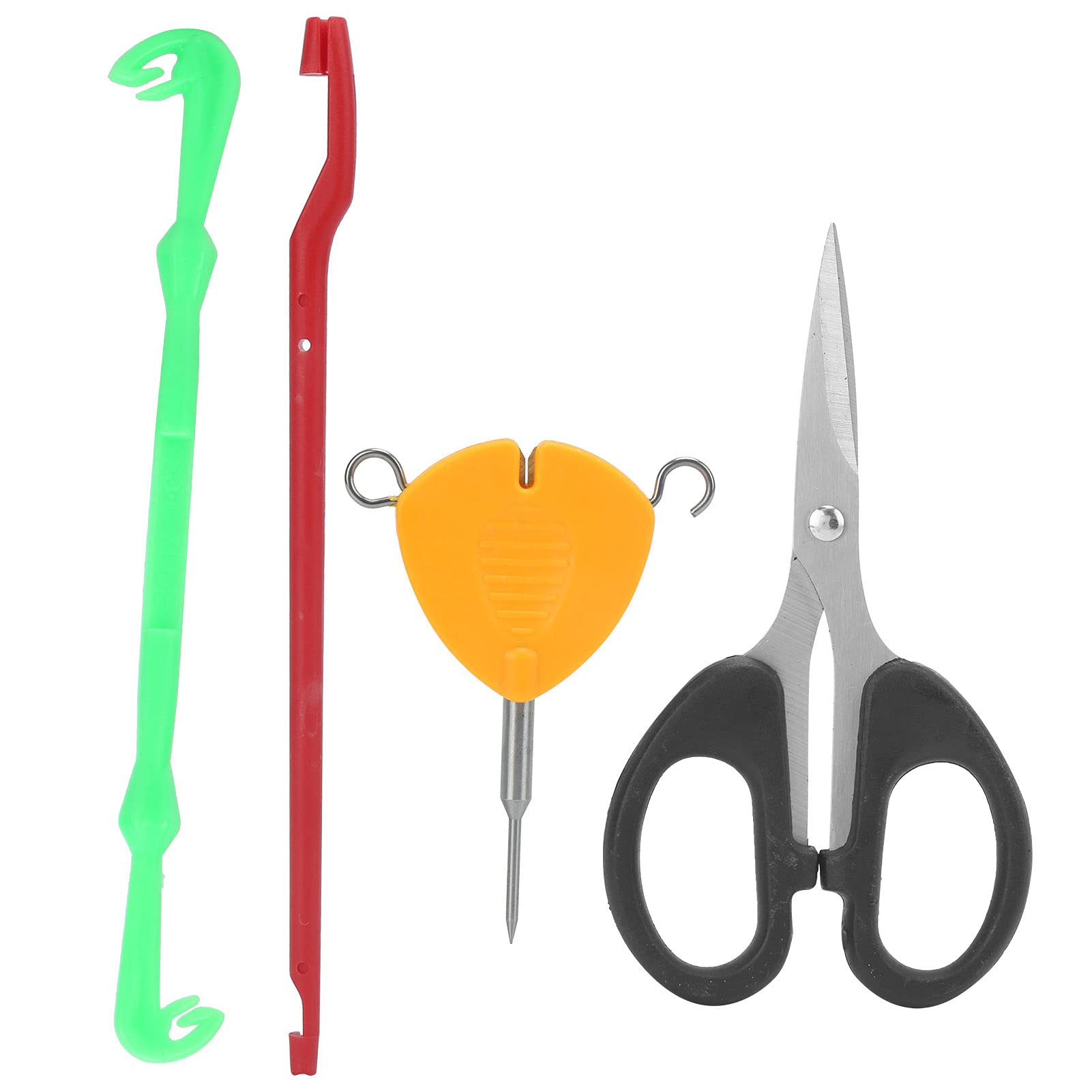Shanrya Multi Fishing Knot Puller Tool Set, Easy to Carry Fishing Line Knot Tool Beautiful Appearance High Reliability for Business for Outdoor(Orange Bait Puller Four-Piece Set)