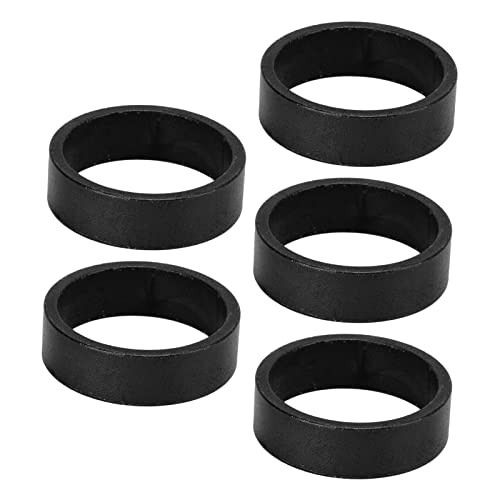 Shanrya Road Bike Headset Washer, Fine Workmanship Bicycle Headset Spacer Glossy Environmental Protection for Cycling(Black)