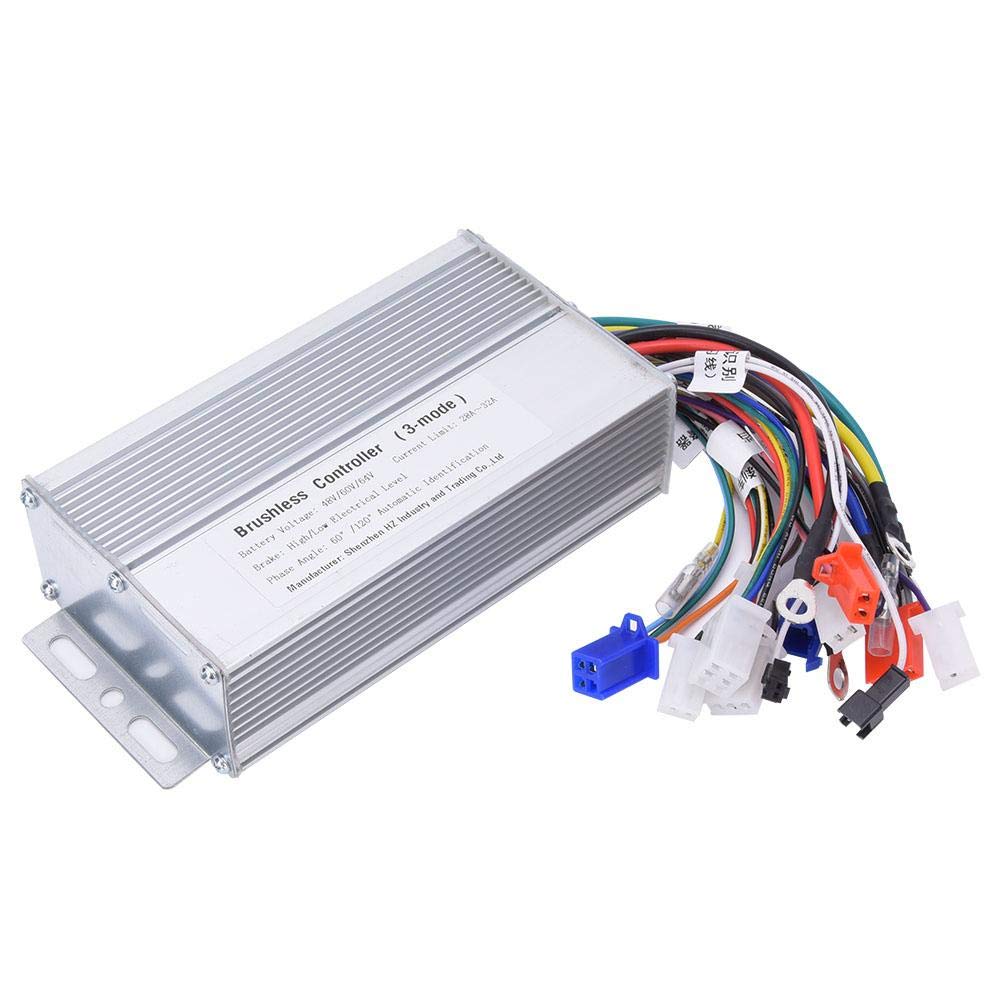 Nikou Electric Scooter Motor Controller - 48V 60V 64V 1000W-1500W Stable Electric Bicycle Brushless Speed Motor Controller Low Noise