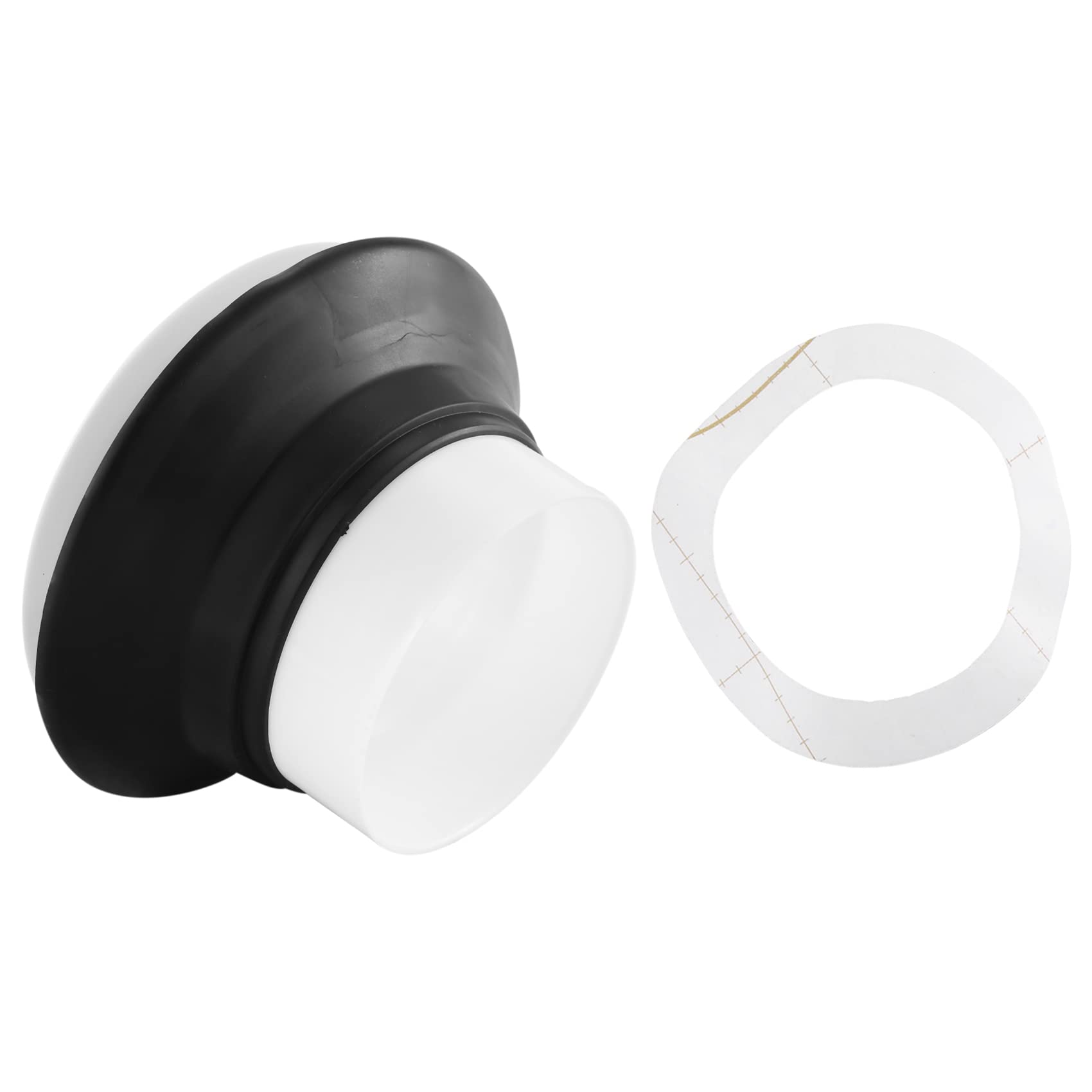 Yothfly Bass Drum Enhancer ABS Rubber Bass Drum Kick Enhancer with Black Port Hole Protector,Mic Hole Drum Head,White (500147201A1)