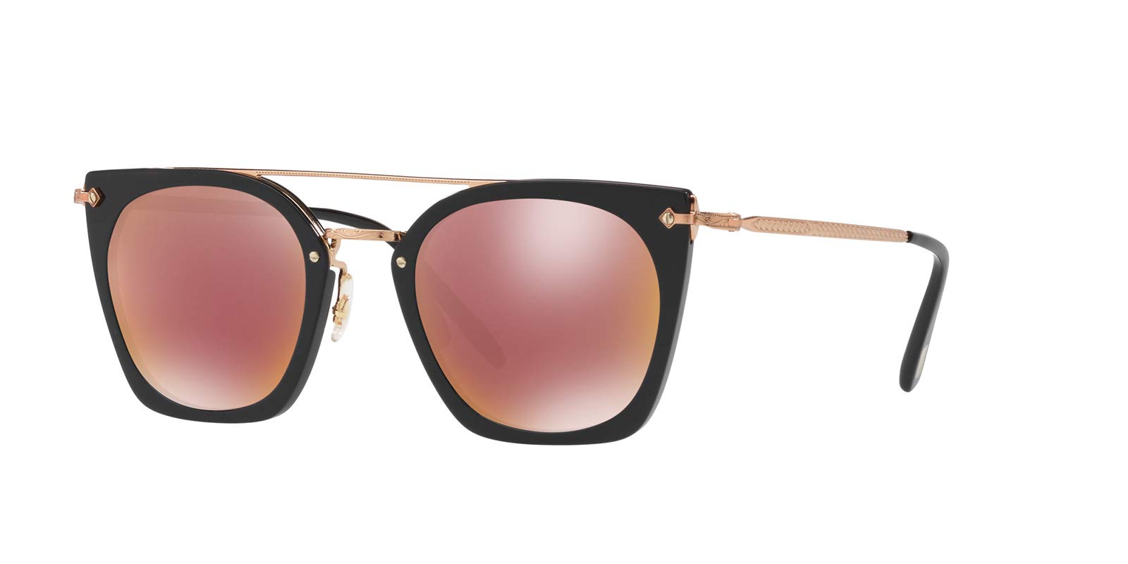 Oliver Peoples OV5370S - 1005E4 Sunglasses BLACK w/BRUGUNDY GOLD MIRROR Lens 50mm
