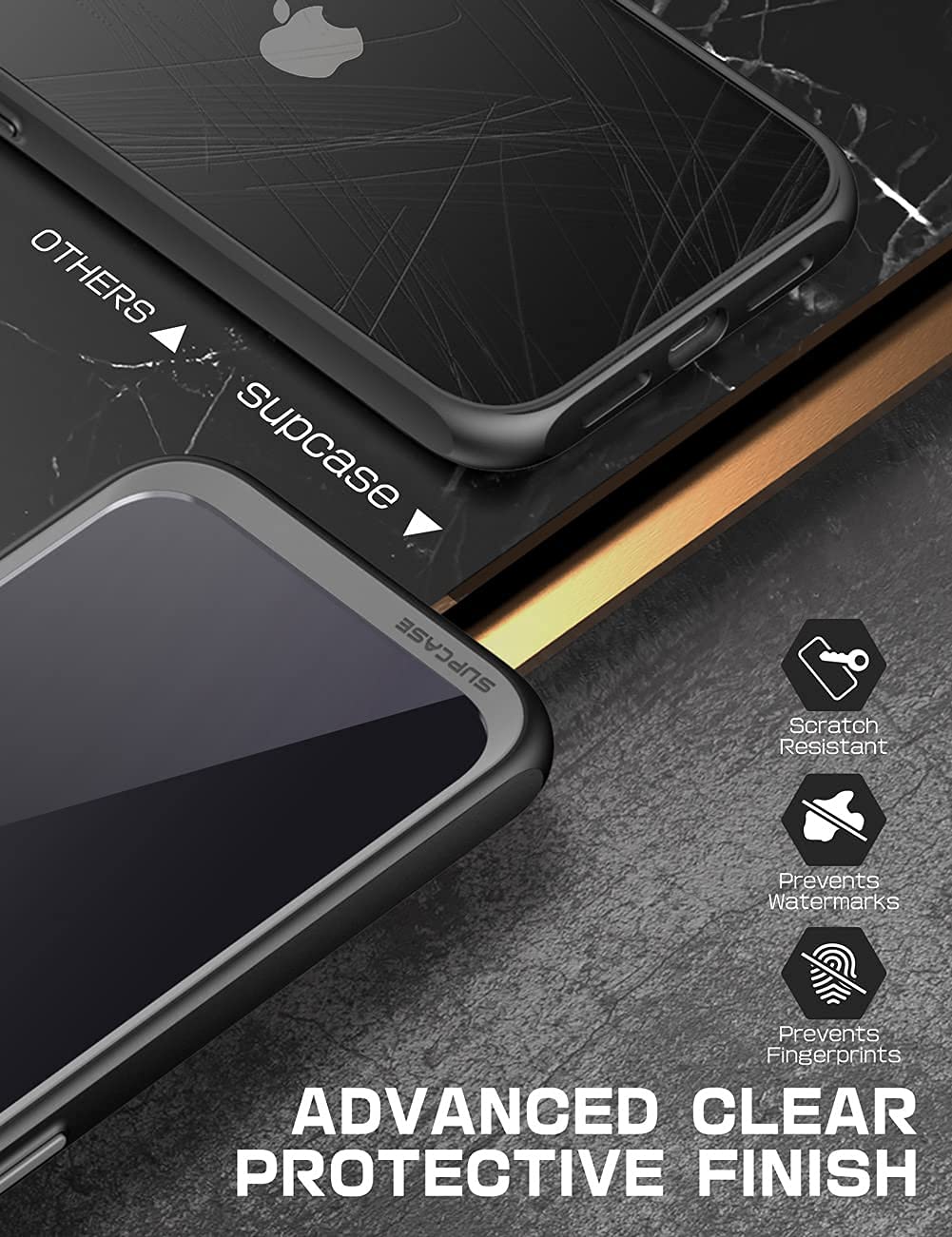 SUPCASE Unicorn Beetle Style Series Case for iPhone 13 (2021 Release) 6.1 Inch, Premium Hybrid Protective Clear Case (Black)
