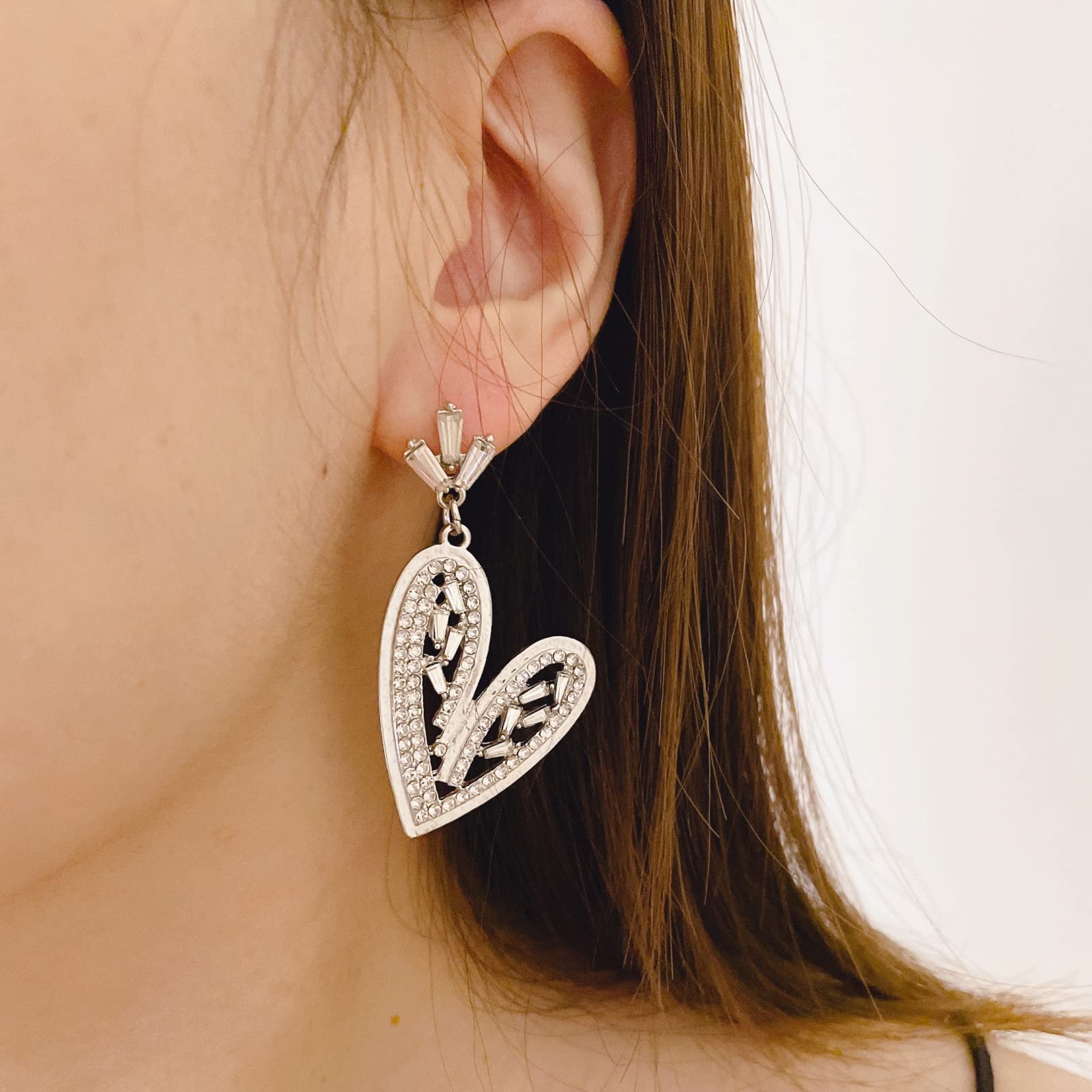 Women's 18k Gold Plated 925 Sterling Silver Post Heart Shaped Earrings Hypoallergenic by AYNN (Shell Heart)