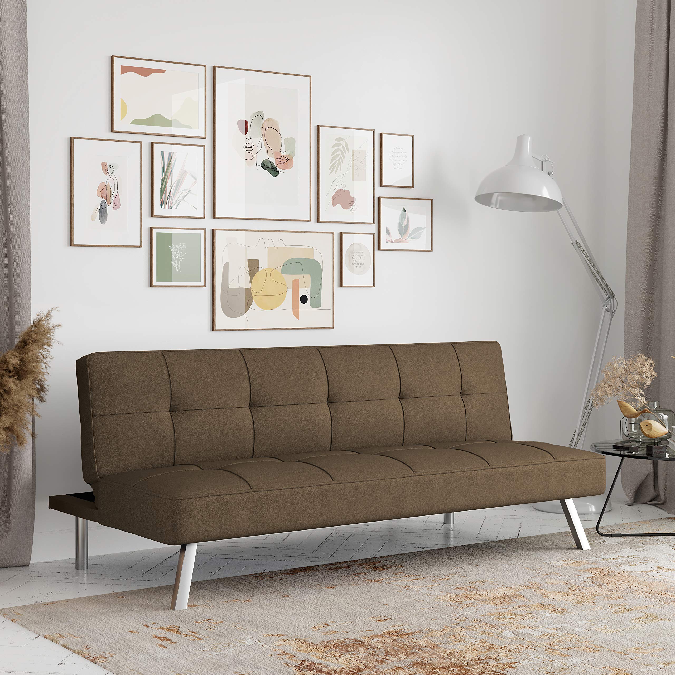 Serta Rane Futon, 66.1" W x 33.1" D x 29.5" H, Java & Rane Futon, 66.1" W x 33.1" D x 29.5" H, Navy Blue