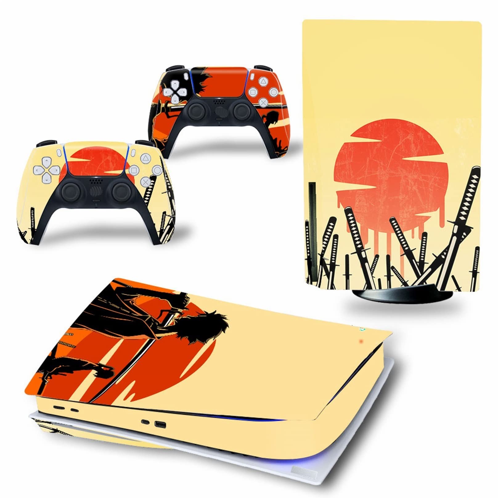 WREXIL LEEWEE for PS5 Skin Disc Edition & Digital Edition Console and Controller Vinyl Cover Skins Wraps Scratch Resistant, Compatible with for PS5 353596 No Foaming (Size : Digital Edition)