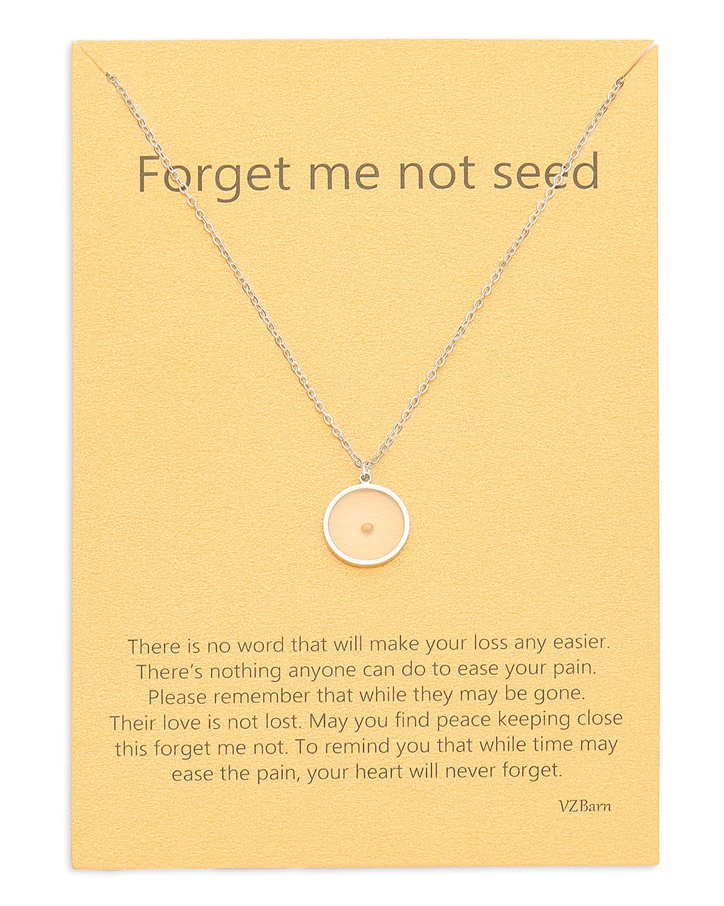 VZBarn Miscarriage Gifts for Mothers Forget Me Not Baby Necklace Silver