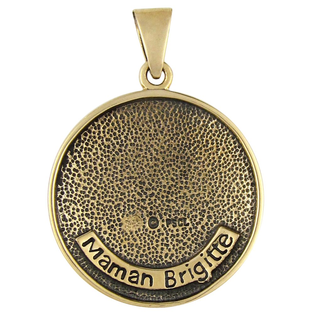 Moonlight Mysteries Bronze Maman Brigitte Voodoo Loa Veve Symbol Pendant Necklace