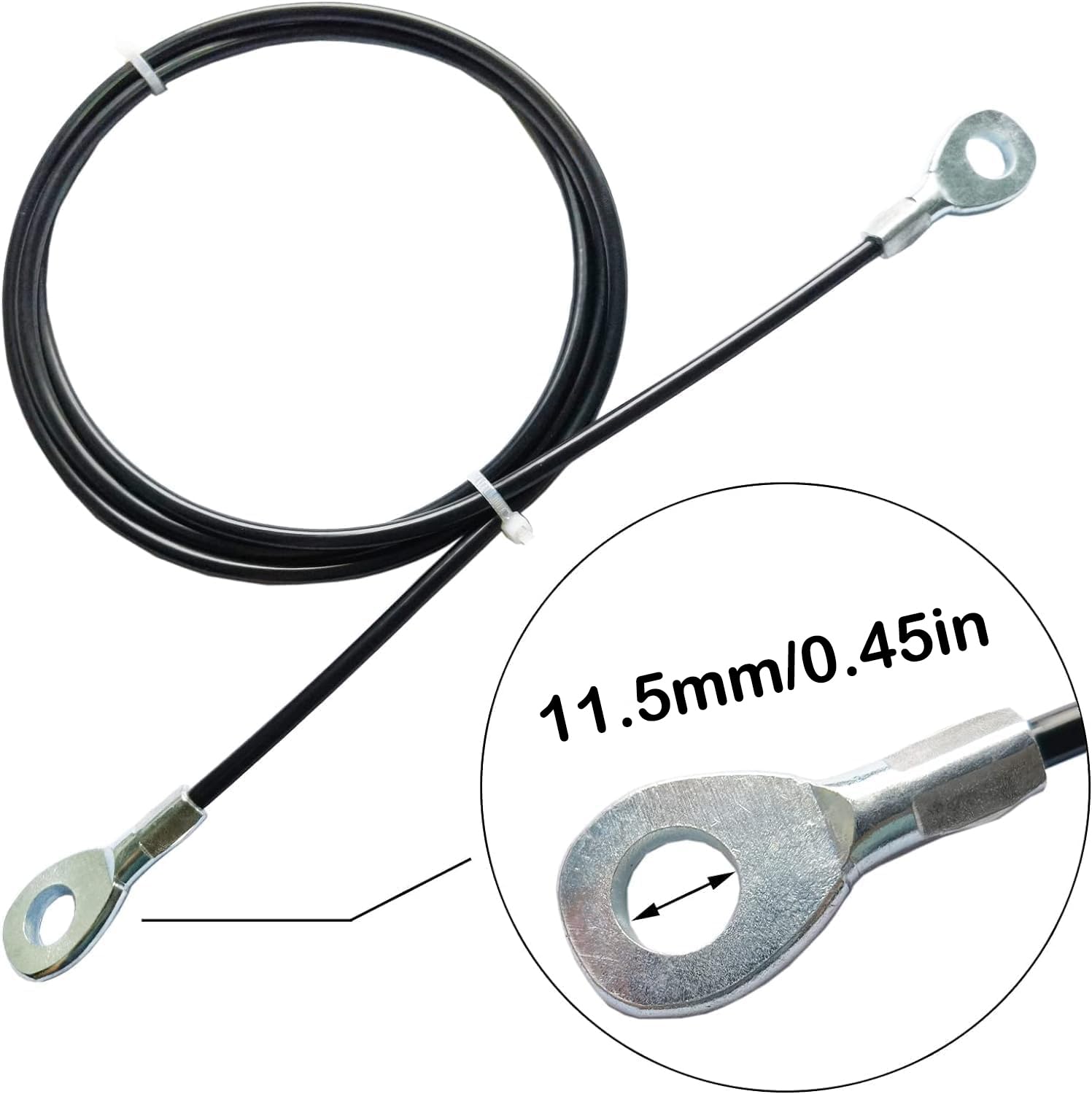 Mi Metty Fitness Pulley Cable,Adjustable Home Gym Cable Pulley System Replacement Fitness Cable for Pulley Machine Accessories,Thick 5mm Heavy Duty Pulley Cable for Home Gym (59", B-Cable +Ball)
