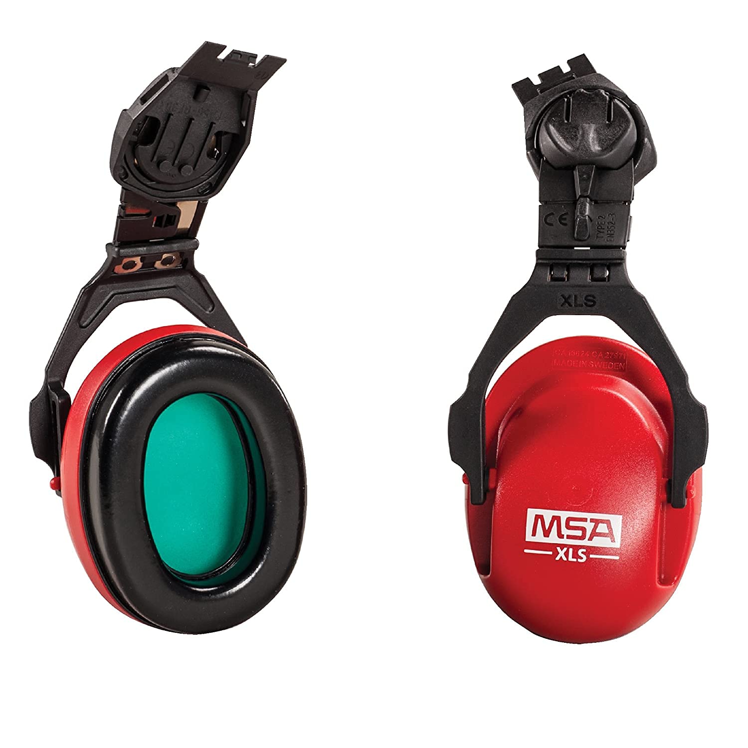 MSA 10061535 SoundControl XLS Cap Model Mounted Hearing Protection, 23 dbA, Fits Slotted Cap Style Hard Hats, Cushioned Ear Pads, Earmuffs Adjustable for Custom Fit, Durable & Comfortable Accessory