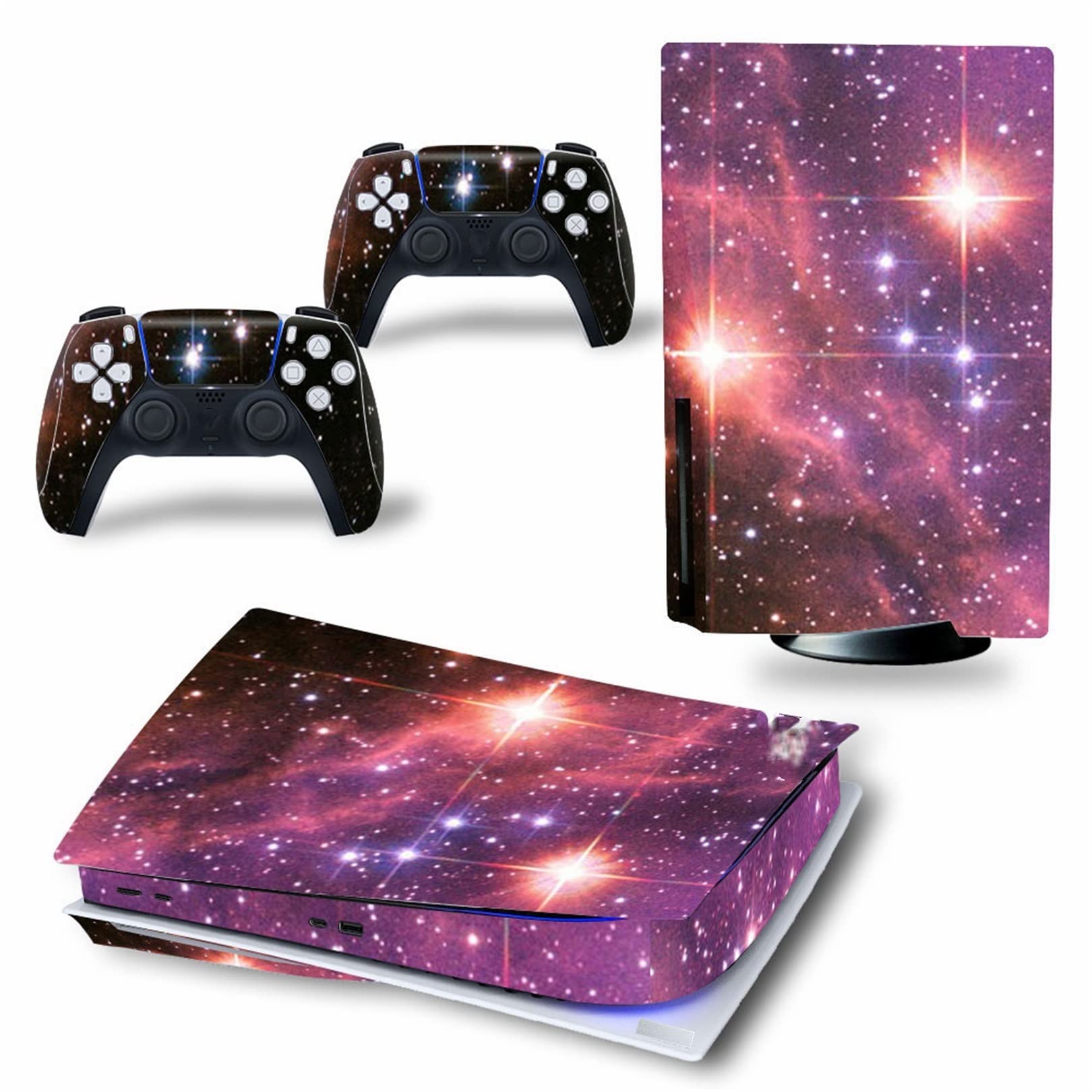 WREXIL LEEWEE for PS5 Skin Disc Edition & Digital Edition Console and Controller Vinyl Cover Skins Wraps Scratch Resistant, Compatible with for PS5 168961 No Foaming (Size : Digital Edition)