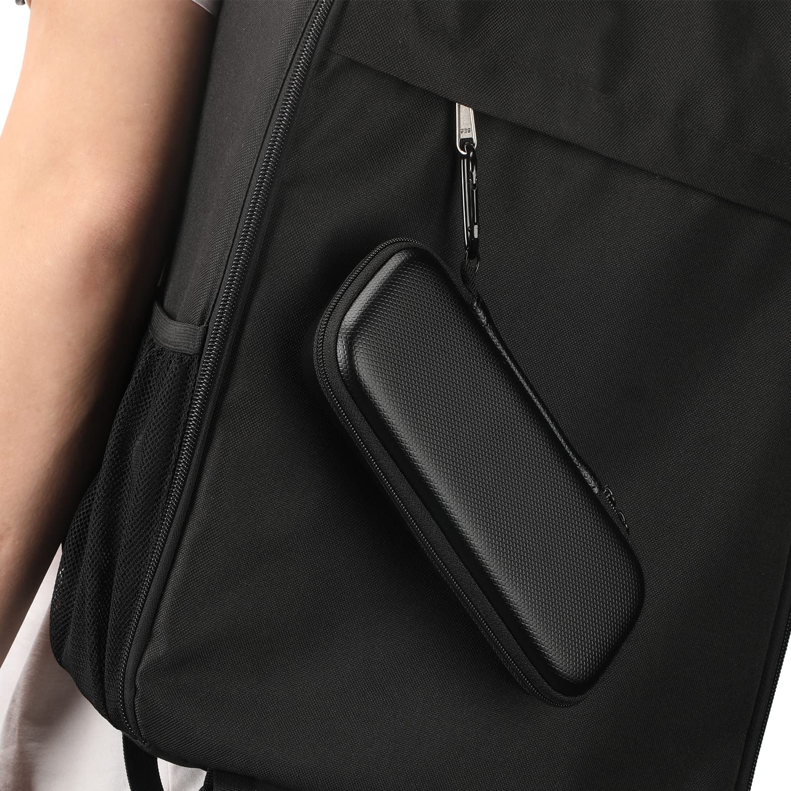 WEPIGEEK Travel Case for Meater Plus/Original MEATER Smart Meat Thermometer Messenger Carrying Bag,Soft Lining,with Pockets for Accessories Black(Case Only)