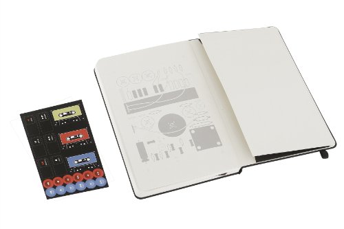 Moleskine Audio Cassette Limited Edition Notebook, Large, Plain, Black, Hard Cover (5 x 8.25)