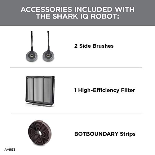 Shark AV993 IQ Robot Vacuum, Self Cleaning Brushroll, Advanced Navigation, Perfect for Pet Hair, Compatible with Alexa, Wi Fi, Black + Towel + Basic Dust Cleaner Spray