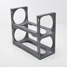 Stackable Modular Wine Rack - 12 Bottle Set (9 modules, 3 top Plates) Silver. Store up to 12 Bottles. Great for organizing and Creating Storage Space. by Stakrax