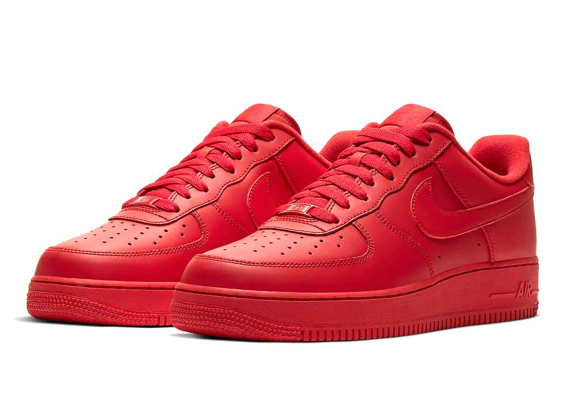 Nike Mens Air Force 1 '07 LV8 CW6999 600 White/White/Team Red - Size 11