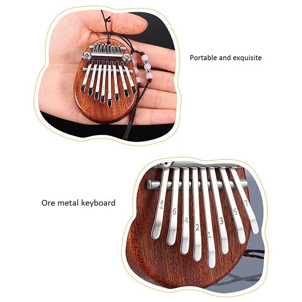 WSJIE 8 Key Mini Exquisite Finger Thumb Piano Musical Good Accessory Pendant Gift