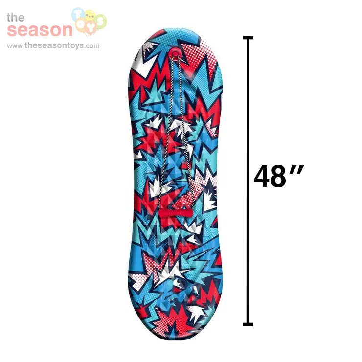 The Season Toys 48″ Kids’ Foam Snowboard Soft Winter Sled for Kids, Blue