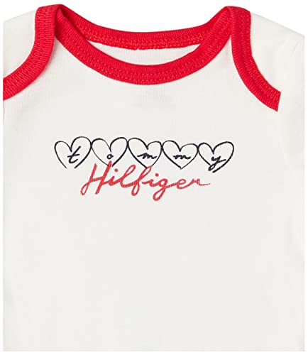 Tommy Hilfiger baby girls 4 Pack Bodysuit and Toddler Layette Set, Red/Heather/White, 6 9M US
