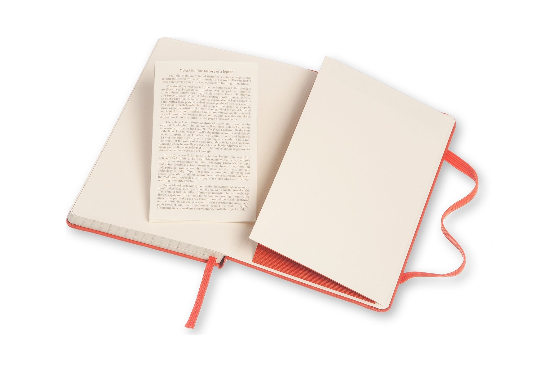 Moleskine Classic Notebook, Pocket, Squared, Coral Orange, Hard Cover (8051272893731)