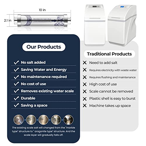 Whole House Water Filtration System, Central Water Softener, Reusable Pure Physical Type Salt-Free Water Softener, Ten Years Scale Inhibition Without Scaling, Joint US and Chinese Tech.