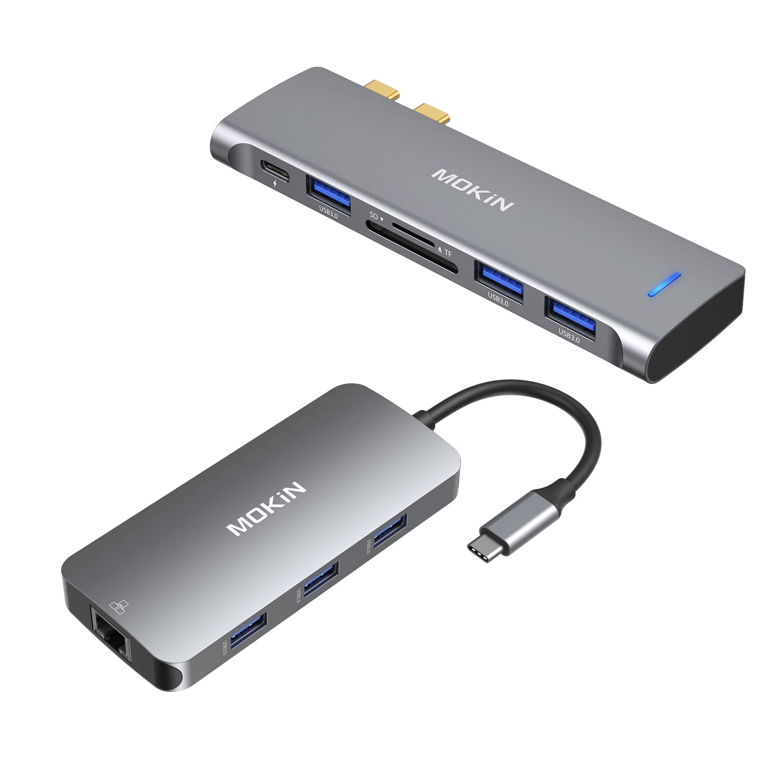 USB C Adapters for MacBook Pro/Air,Mac Dongle with 3 USB Port,USB C to HDMI, USB C to RJ45 Ethernet,MOKiN 9 in 1 USB C to HDMI Adapter,100W Pd Charging, USB C to SD/TF Card Reader USB C Hub
