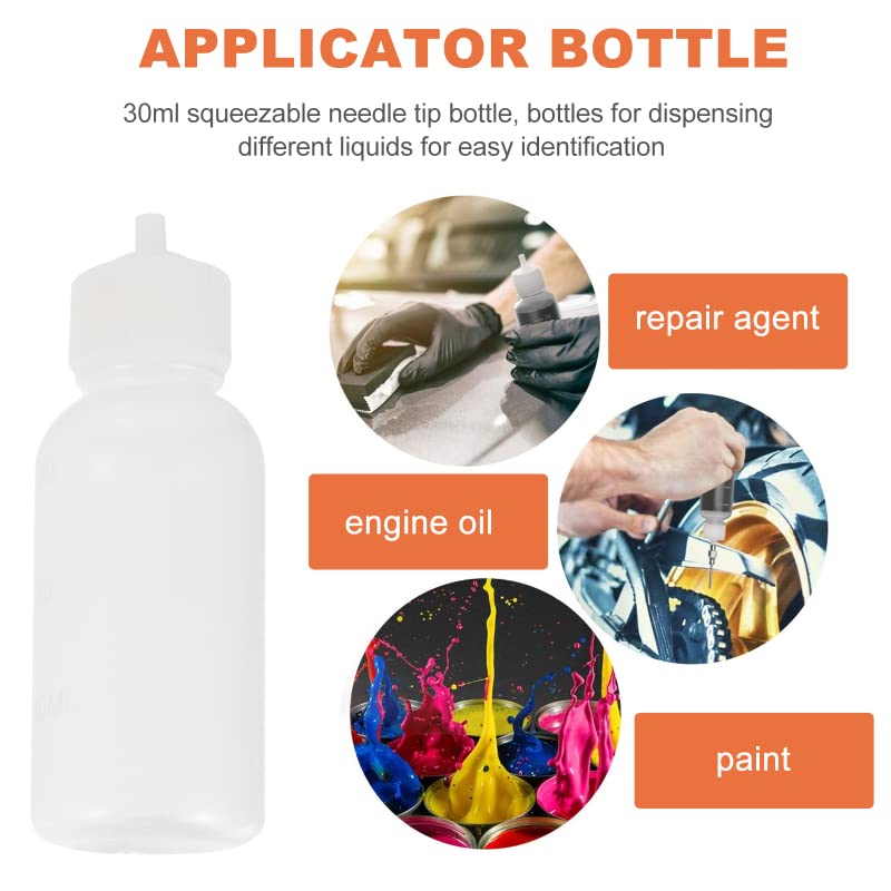 XIAONAN 10pcs Needle Tip Glue Bottle,30ml 50ml(1oz 1.76oz) Tip Glue Dropper Squeeze Bottle for DIY Glue Applications, Paint Quilling Craft and Oil
