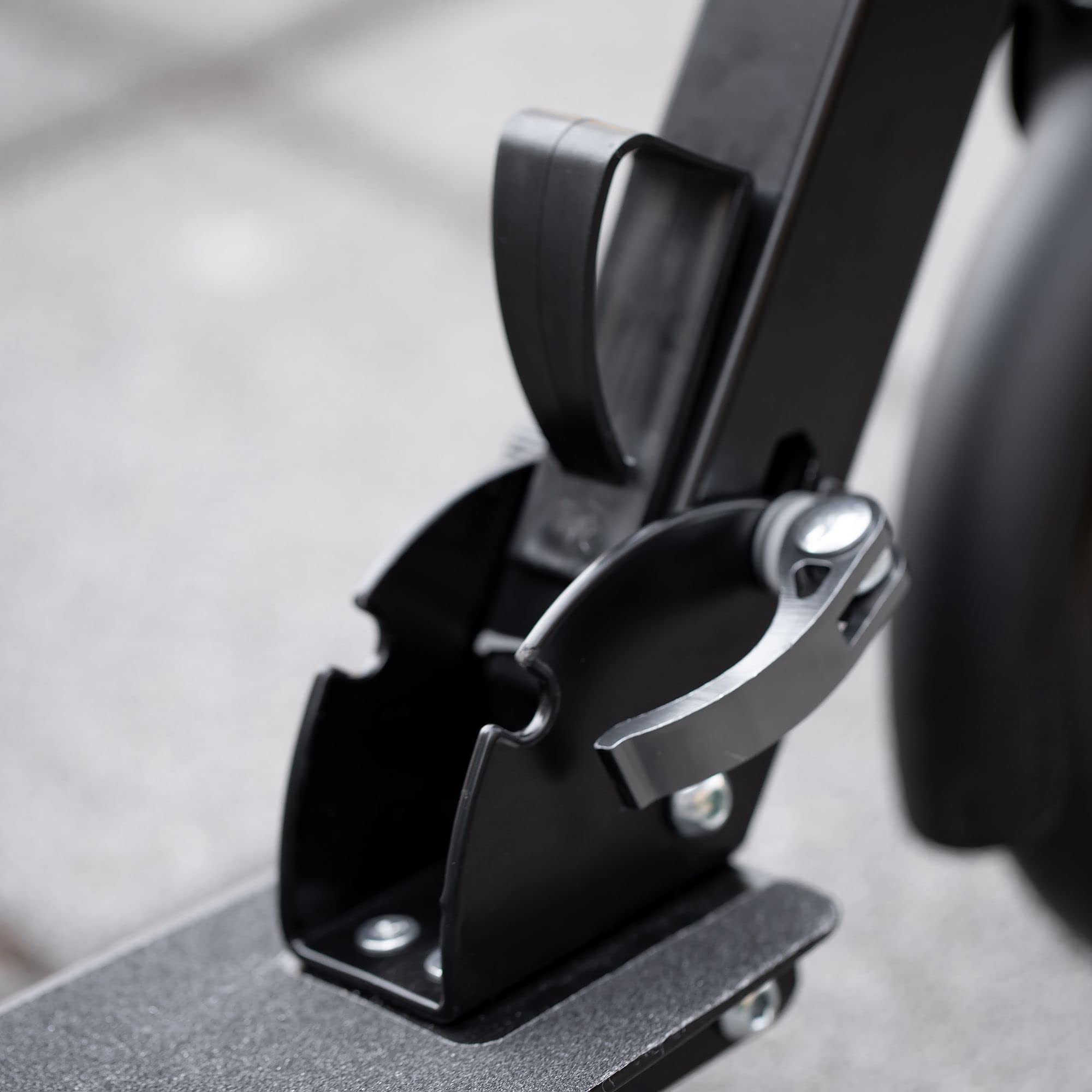 Soozier Kick Scooter for 12 Years and Up, Folding Scooter with 3-Level Height Adjustable Handlebar, Big Wheels and Rear Wheel Brake, Black