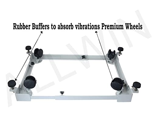 SK Traders TAFTA Heavy Duty Front/Top Load Washing Machine/Refrigerator Trolley Stand 99.9% Made of Metal (Weight Lift Upto 44Kg) Black