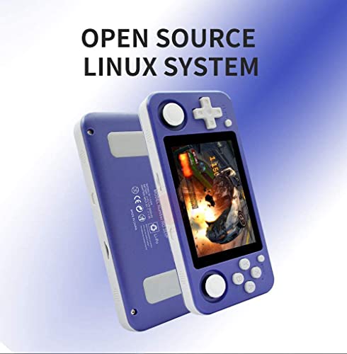 WSXKA Game Console, Retro Game Console Support PSP / PS1 / N64 / NDS Open RK3326 Chip 64G TF Card 2500 Classic Games 3.5 Inch IPS Screen 3500mAh Battery