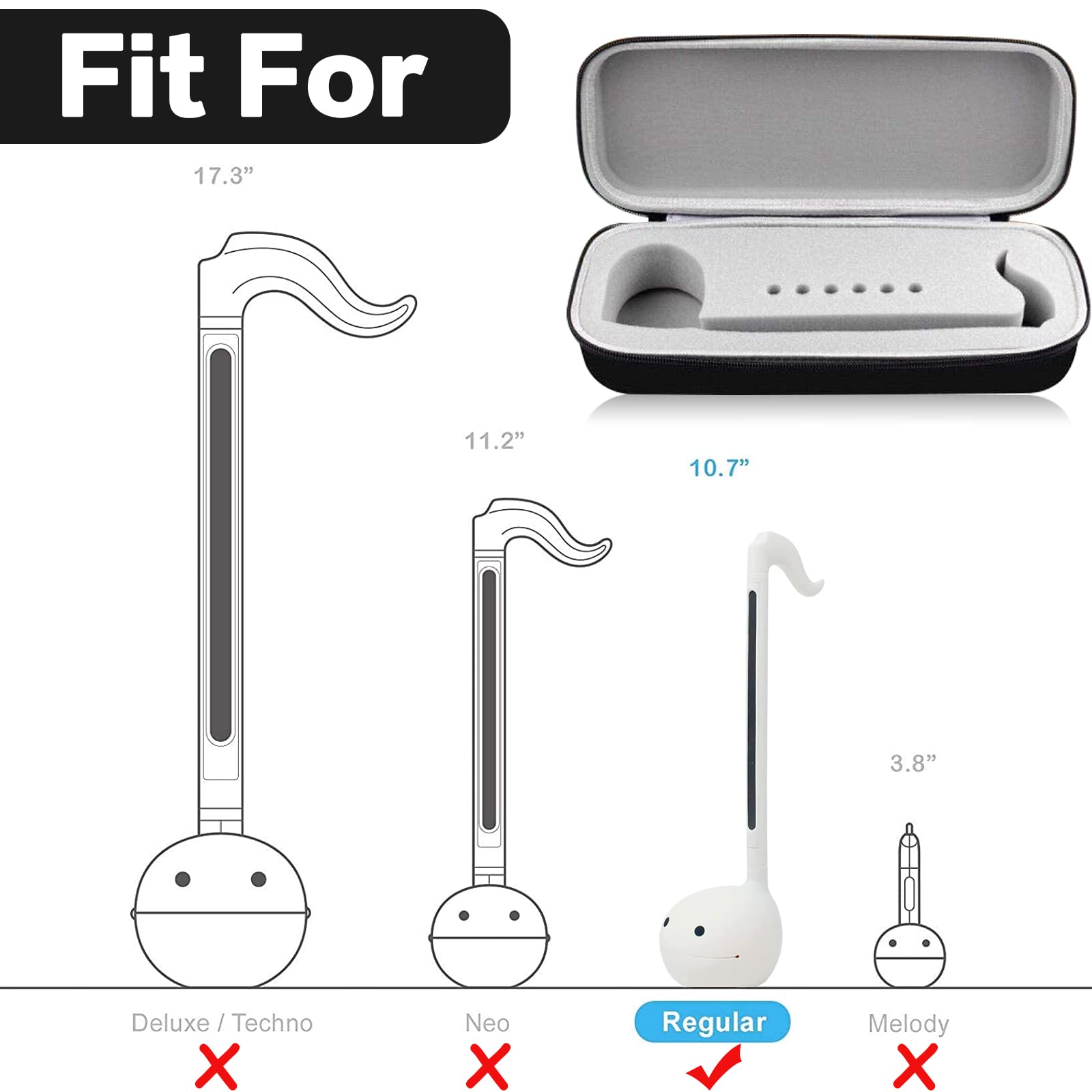 PAIYULE Case Compatible with Otamatone [English Edition] Japanese Electronic Musical Instrument Portable Synthesizer by Cube/Maywa Denki, Storage Holder Only Fits for Regular (Box Only)