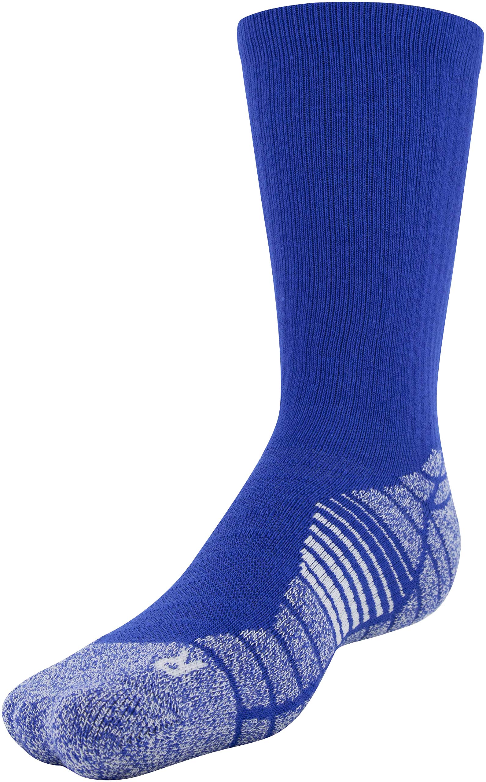 Under Armour Adult Elevated Performance Crew Socks, 3-Pairs, Royal Assorted 1, Large