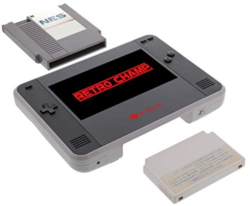 My Arcade Retro Champ - Portable Gaming Console - Compatible with Nintendo NES and Famicom Games - NES;, Black (DGUN-2976)