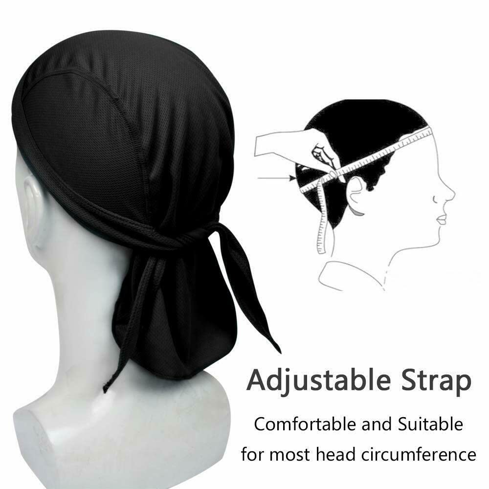 Summer Sweat Skull Cap/Do Dew Rag Helmet Liner Beanie Caps Hat Head Cover UV Protection Doo Rags for Women and Men (Dark Gray-1)
