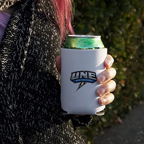 University of New England Secondary Logo Can Cooler - Drink Sleeve Hugger Collapsible Insulator - Beverage Insulated Holder