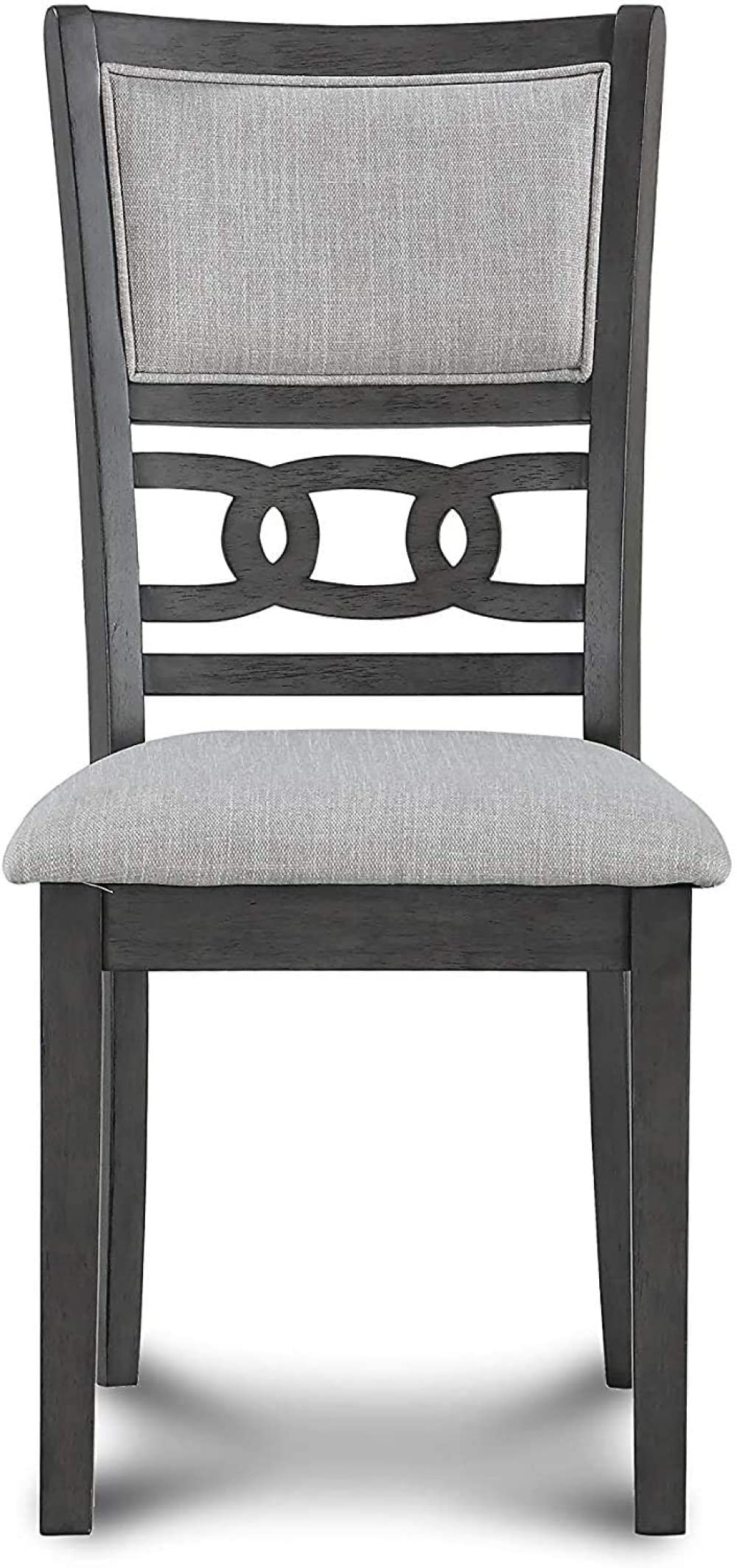 New Classic Furniture Gia 5-Piece Round Dining Set with 1 Dining Table and 4 Chairs, 47-Inch, Gray