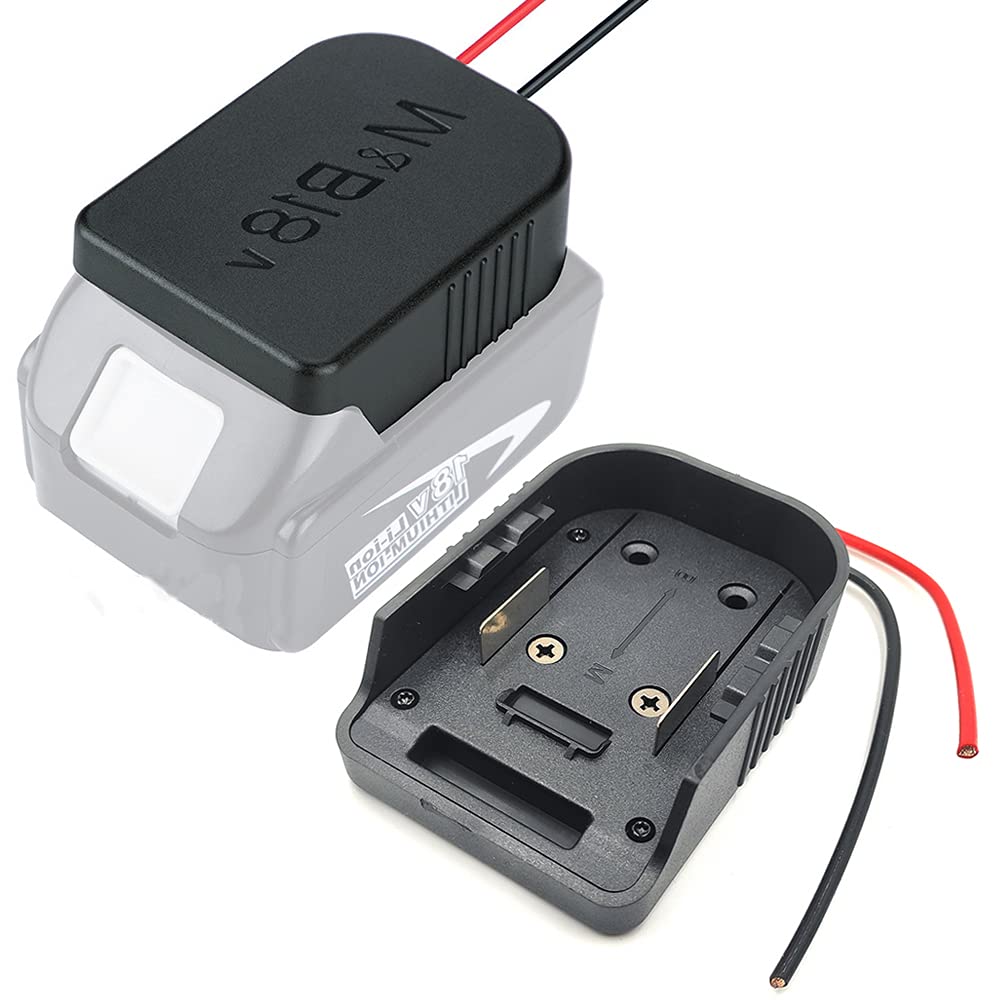 QINIZX Power Wheels Adaptor for Bosch/Makita 18V 14.4V Battery Power Mount Connector Adapter Dock Holder with 12 awg Wires DIY Power Tools RC Toys Robotics