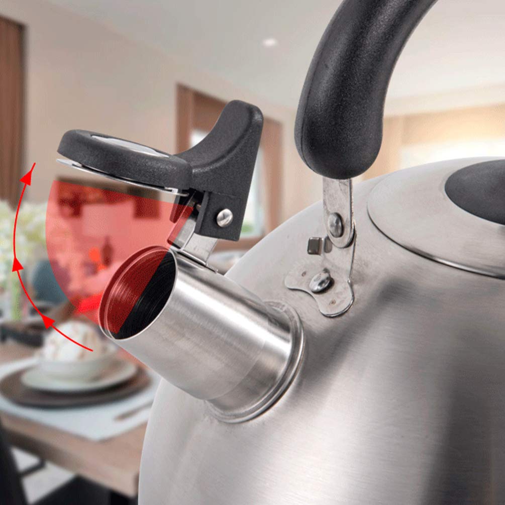 YARDWE Tea Kettle lound Whistle Kettle Whistle Replacement Water Boiling Kettle Nozzle Stainless Steel Teapot Spout Tip Kettle Warning Tea Kettle Whistling Parts(1.57X1.26X1.10in)