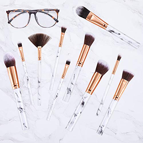 Makeup Brushes Set 15PCS Professional Make up Brushes Set Synthetic Foundation Powder Concealers Eye Shadows Makeup Tools Grey