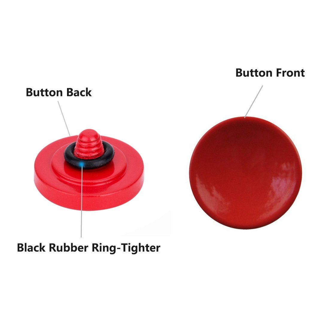 LXH 2 Pack (Red+Silver) Camera Concave Soft Metal Shutter Release Button Brass for Fujifilm X100F X-T20 X-PRO2 XPRO-1 X30 X100T X100S X-E2 X-E2S X-T10 STX-2 for Leica M3 M6 M7 M8 M9 M-E Olympus Pen-F