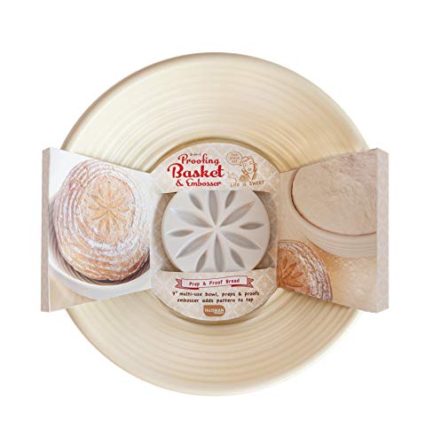 Talisman Designs Decorating Embosser | 9-Inch Warmer Basket | Dough Proofing, Box Bowls | Create, Perfect Crust & Shaped Bread Loaves