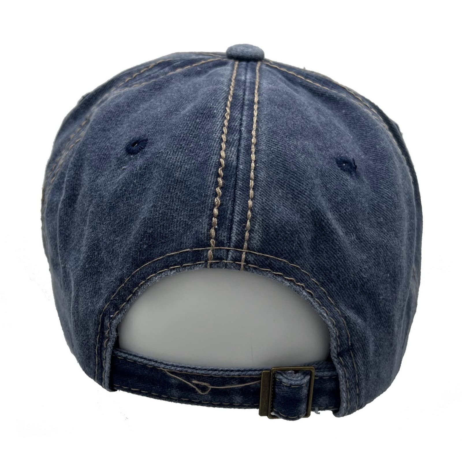 Retro Shark Embroidered Baseball Cap Cotton Washable Snapback Hat Men Women Stretch Truck Caps Dad Hats Navy Blue