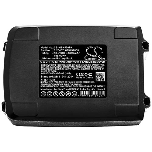 XLAQ 18.0v Compatible with Battery Metabo SSD 18 LTX 200 BL, SSD18 LT, SSD18 LTX, SSE 18 LTX Compact, SSW 18, SSW 18 LT, SSW 18 LT/LTX, SSW 18 LTX 300 BL