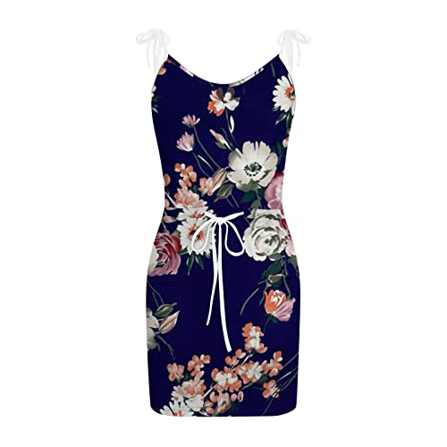 Tulle Women Sexy Summer Dress V Neck Drawstring Suit Floral Swing Sling Strap Dresses Sleeveless White Maxi