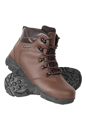 Mountain Warehouse Canyon Kids Leather Waterproof Hiking Boots Brown Kids Shoe Size 6 US