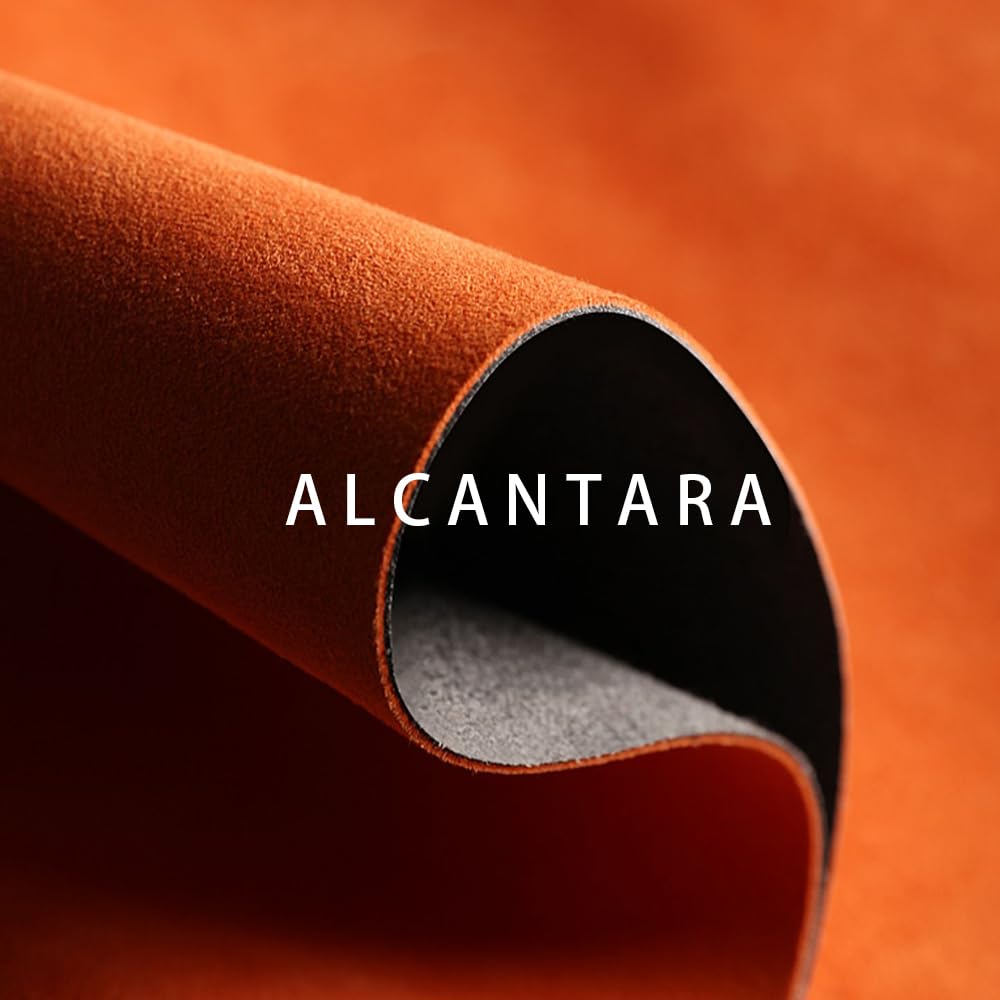 Noreyvis Alcantara Leather Key Fob Cover Protective Shell Case with Keychain Compatible for McLaren 720S 570S 570GT 600LT(Black)