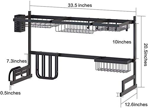 micoe Dish Drying Rack for Kitchen Counter, Aluminum Dish Dryer Rack with Removable and Drainboard Set, Large Dish Drainers with Cup Rack, Utensil Holder, Maximize Countertop Space-Grey