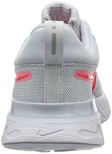 Nike React Infinity Run Flyknit Women's Running Shoe,Pure Platinum/Sunset Pulse/Football Grey/Bright Crimson, 8.5 M